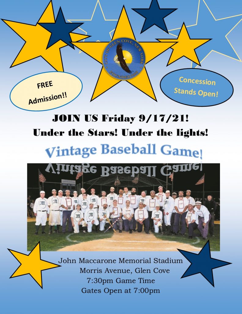 Vintage Baseball Game - City of Glen Cove